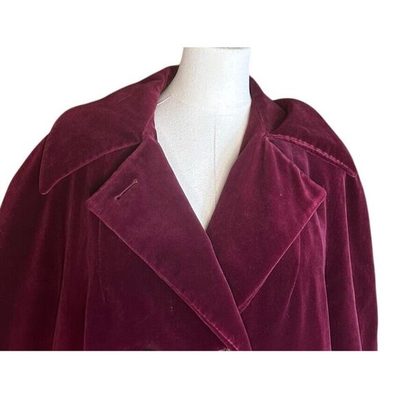 Betty Rose | Jackets & Coats | Vtg Betty Rose Burgundy Red Velvet ...